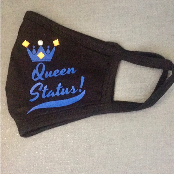 Accessories | Queen Status Blue Fashion Face Mask | Poshmark